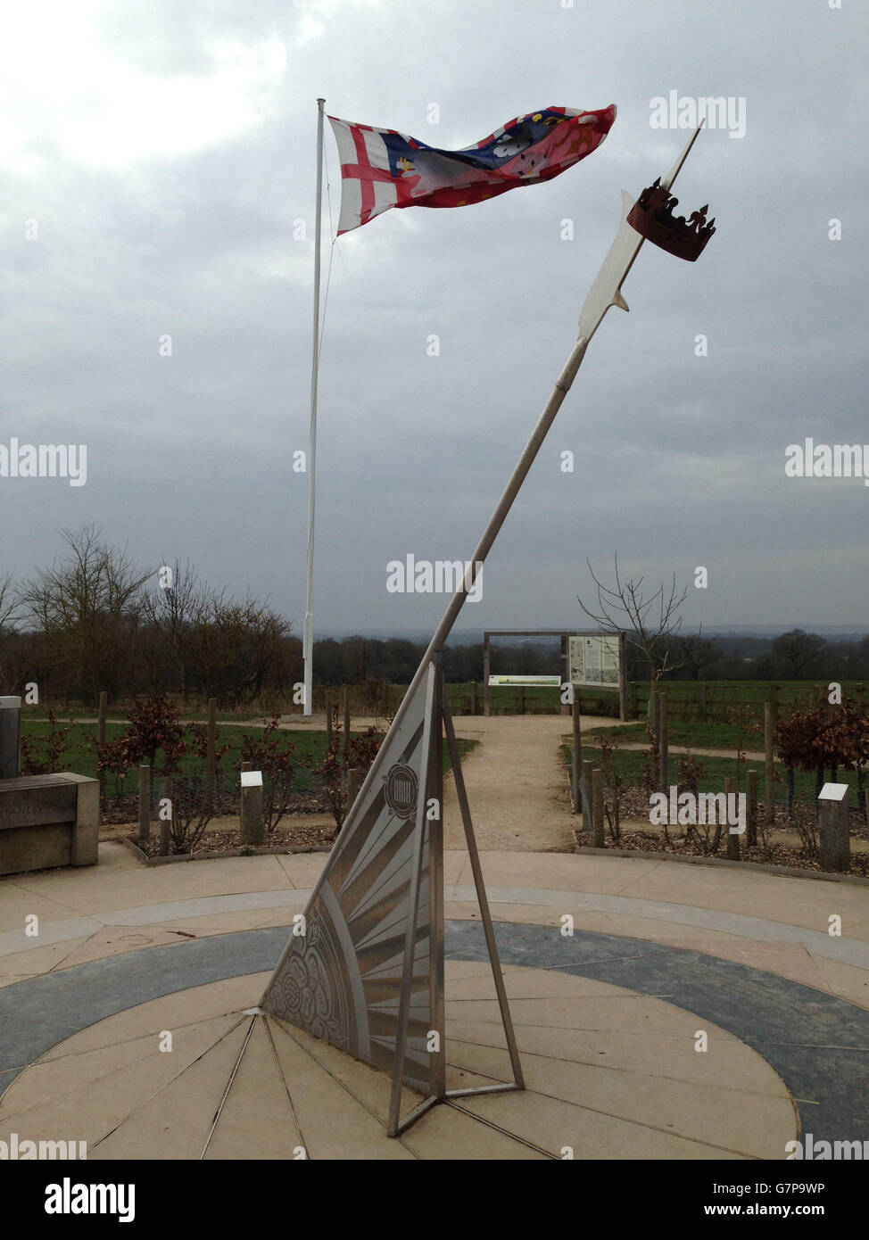 The Ambion Hill memorial sundial at Bosworth Battlefield where King ...