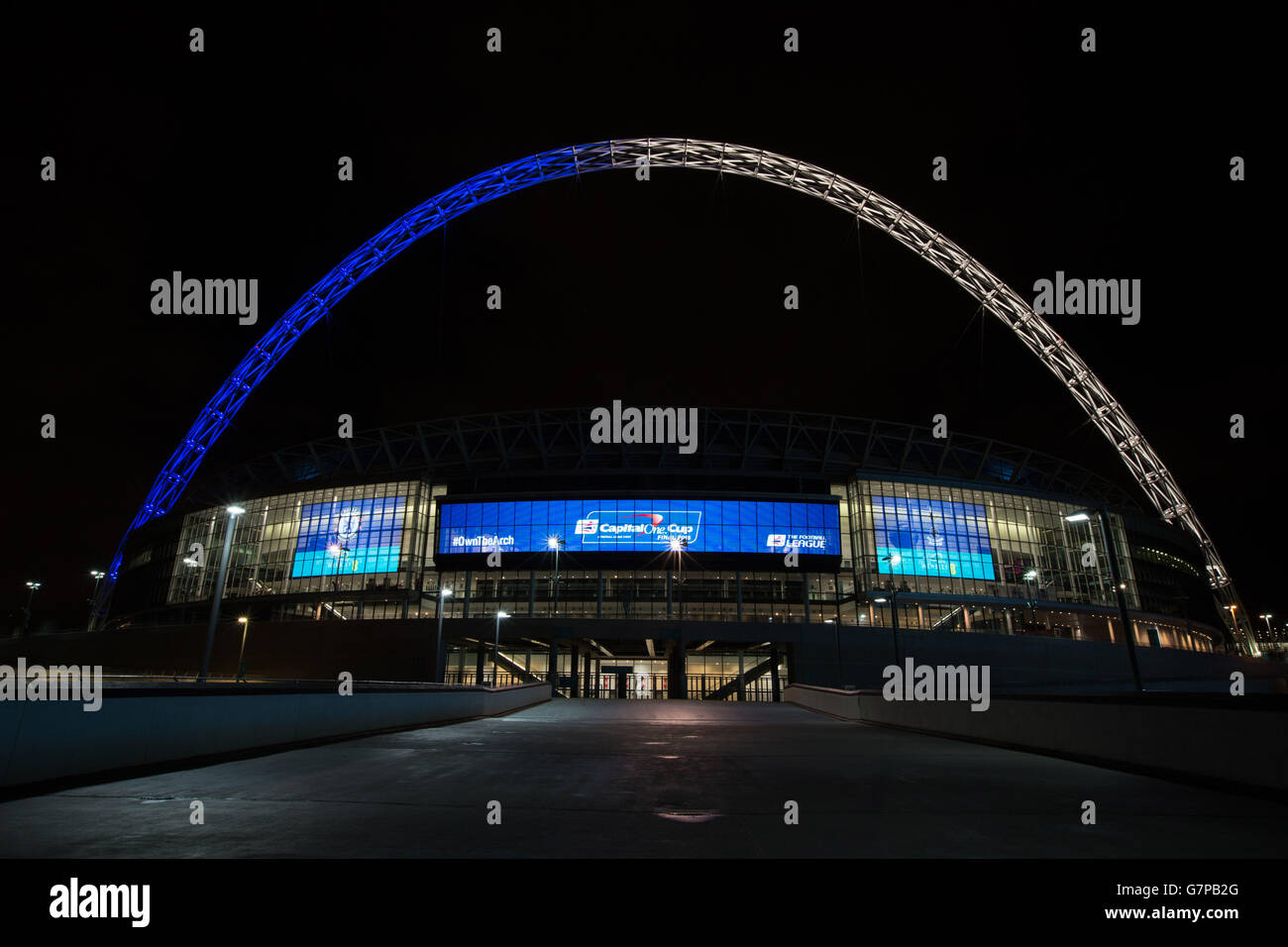 A general view of the Arch at Wembley Stadium, where the Football ...