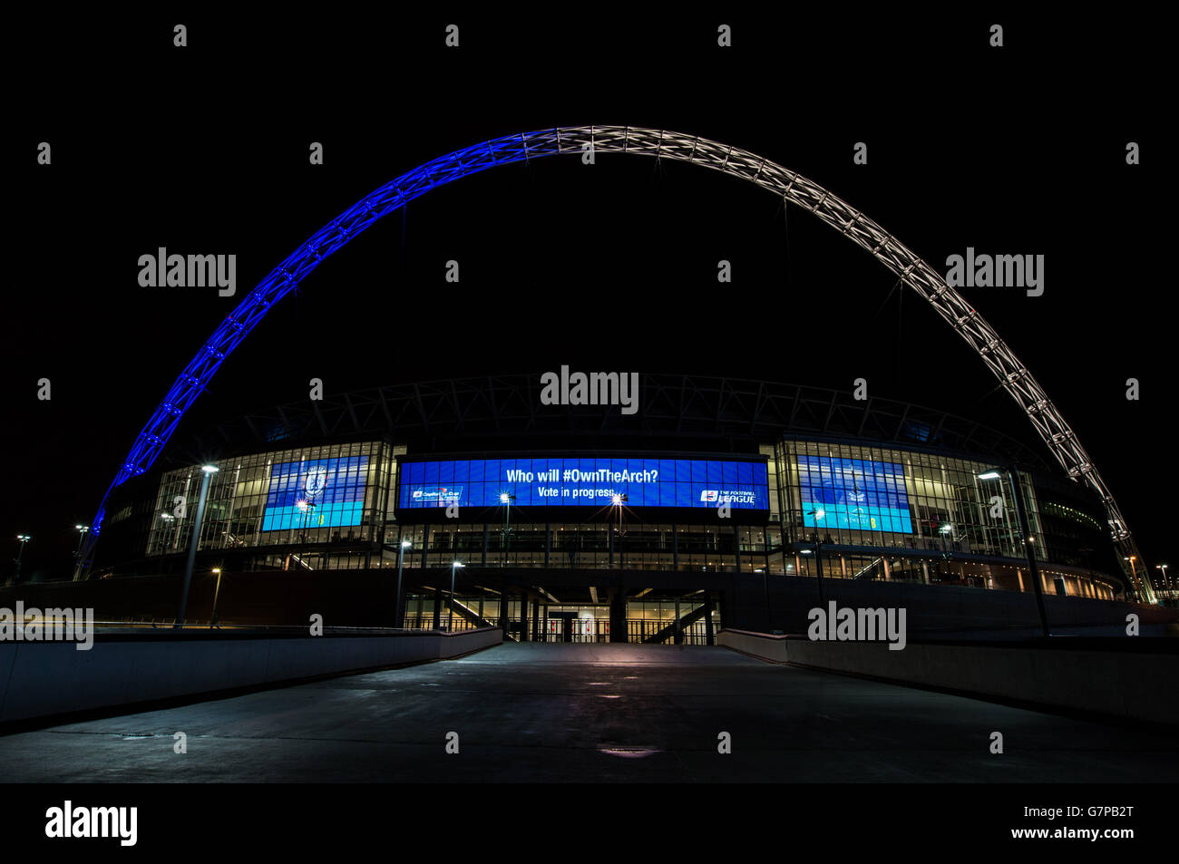 A general view of the Arch at Wembley Stadium, where the Football ...
