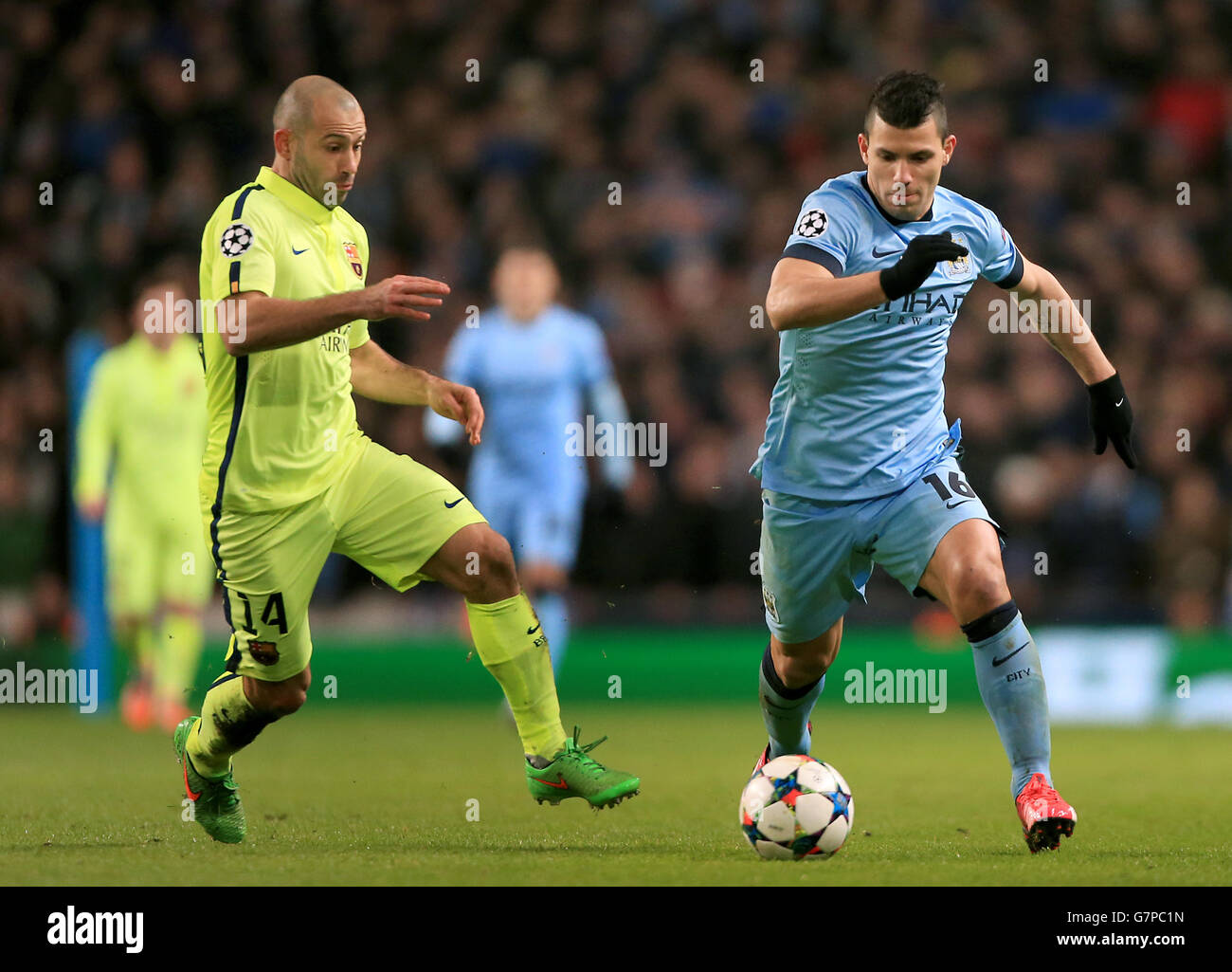 Manchester city v barcelona etihad hi-res stock photography and images ...