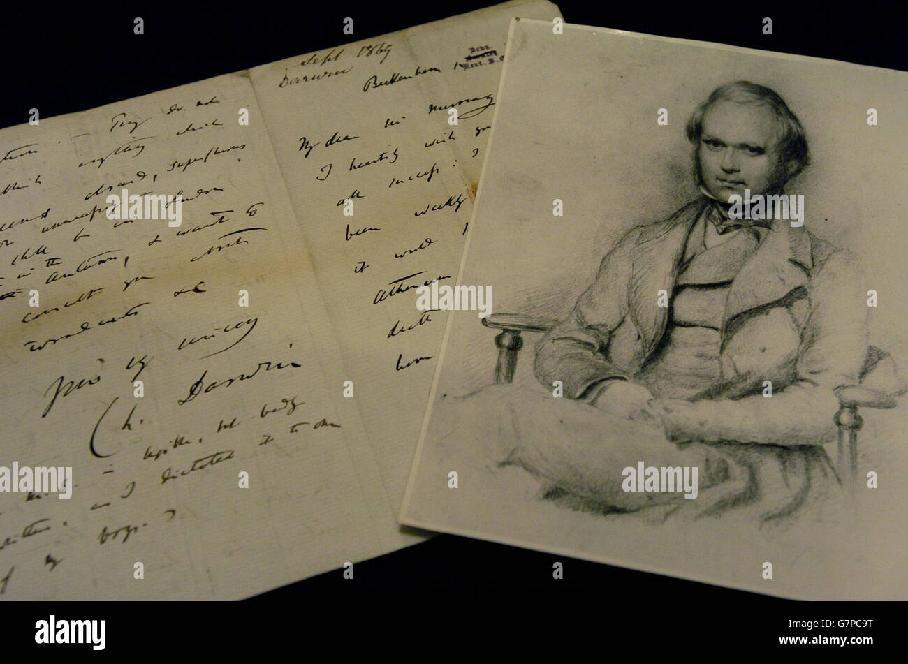 A letter, dated 1869, from Charles Darwin to his publisher John Murray ...