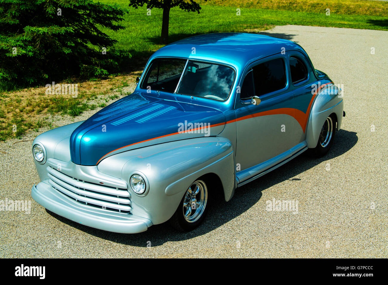 1947 Custom Ford 2 door Coupe Stock Photo - Alamy