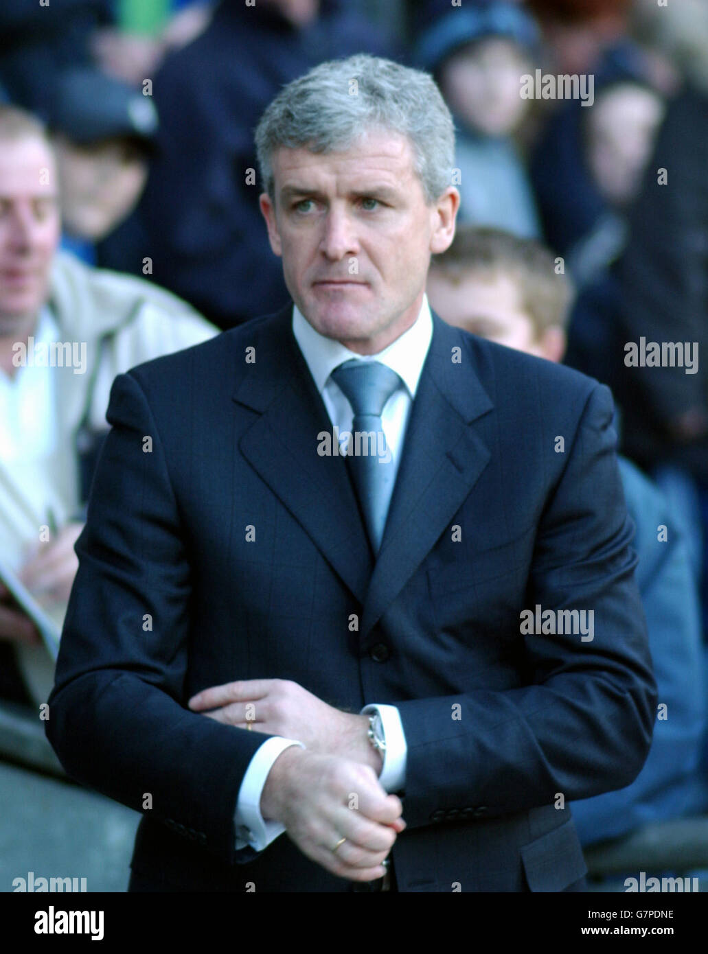 Blackburn Rovers' manager Mark Hughes sees his team progress Stock ...