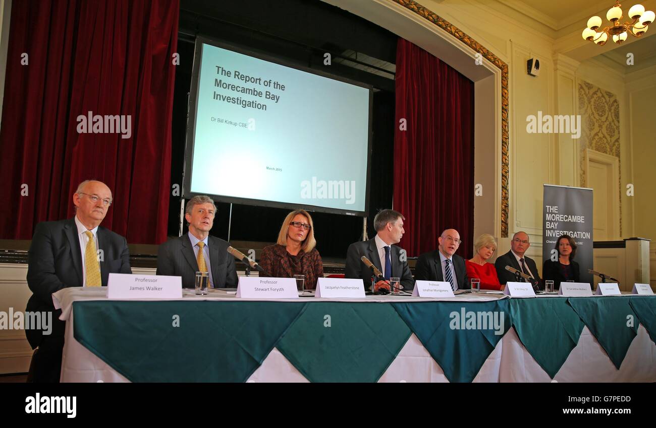 Dr Bill Kirkup (4th right) Chair of the Morecambe Bay Investigation ...