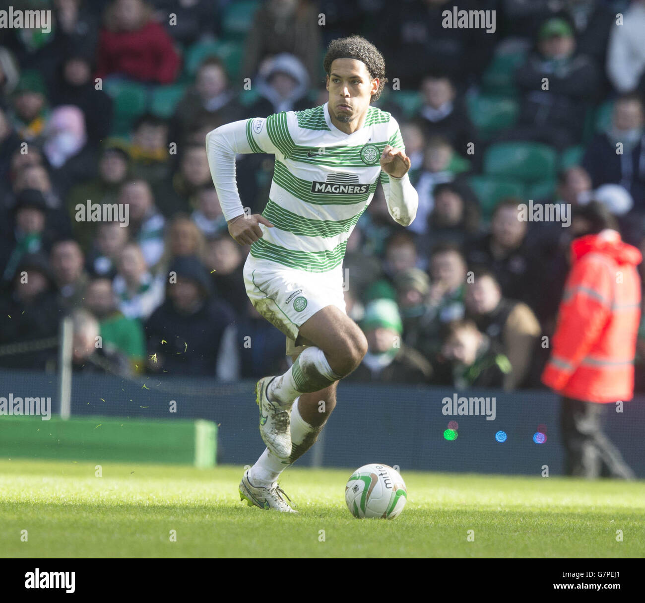 Celtic's Virgil Van Dijk during the Scottish Premiership match at ...