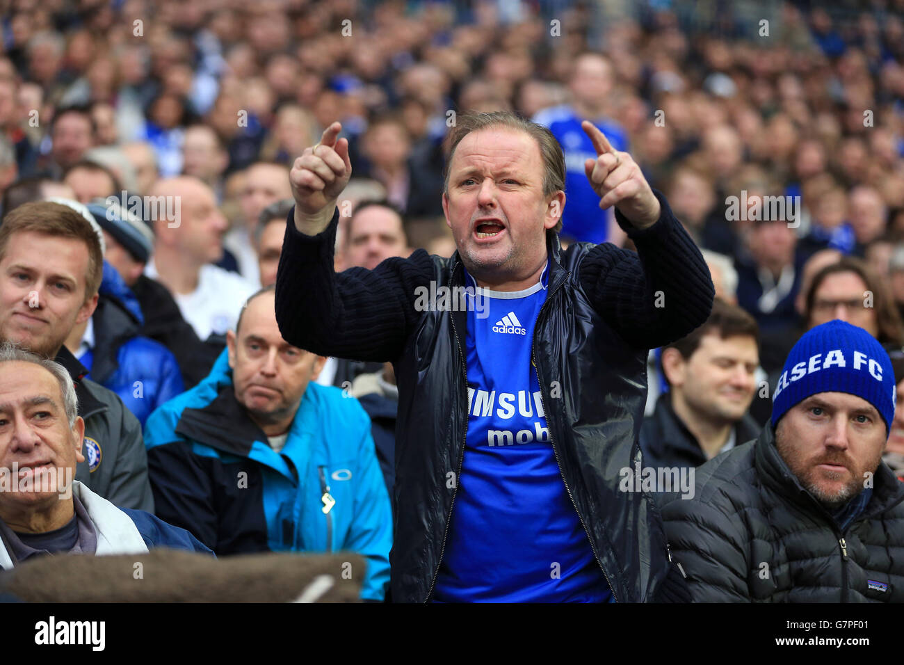 Football chelseafinalpr crowd fans spectators laugh laughs laughing hi ...