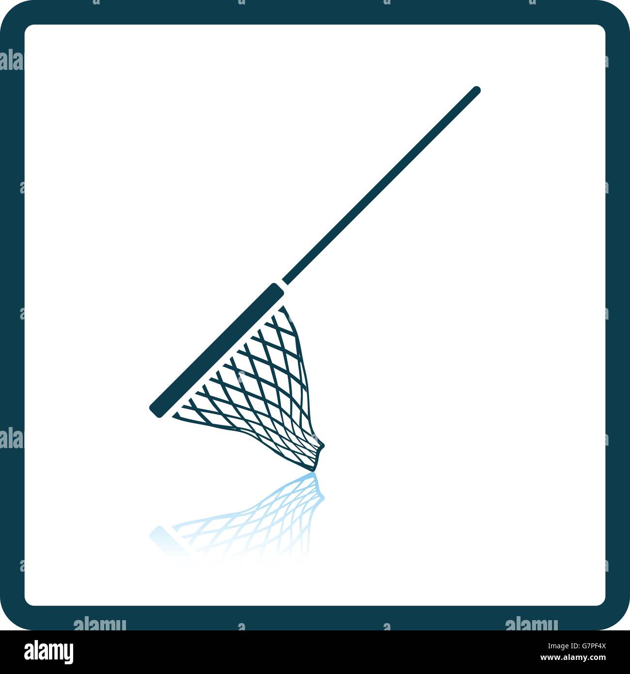 Icon of Fishing net . Shadow reflection design. Vector illustration ...