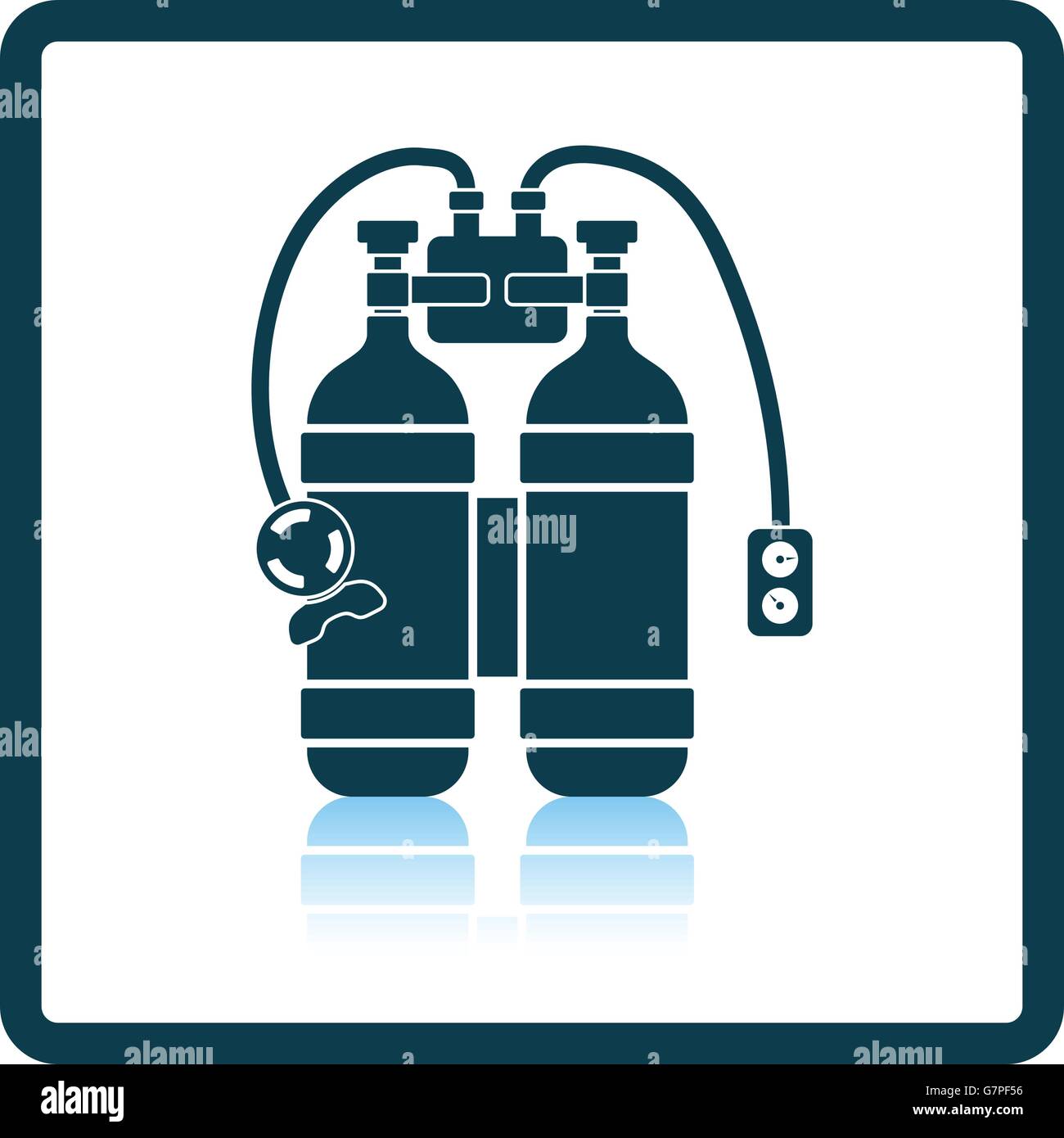 Icon of scuba. Shadow reflection design. Vector illustration Stock ...