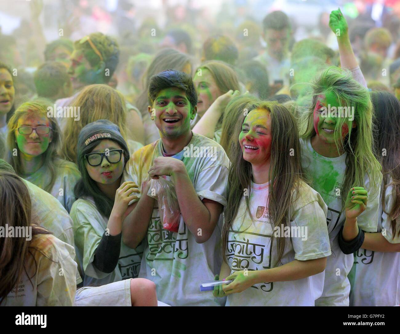 Hundreds of Trinity students celebrate the Indian festival of colours ...