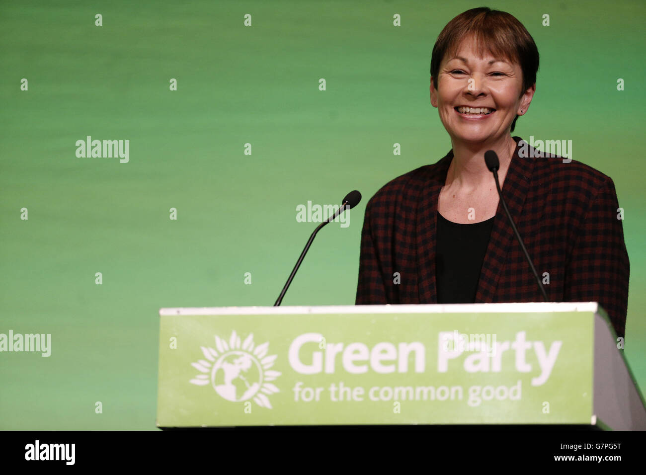 Green Party MP for Brighton Pavilion, Caroline Lucas on stage at the ...