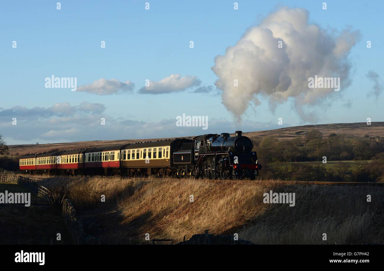 STANDALONE Photo. The BR Standard Class 76079 outside Goathland on the ...