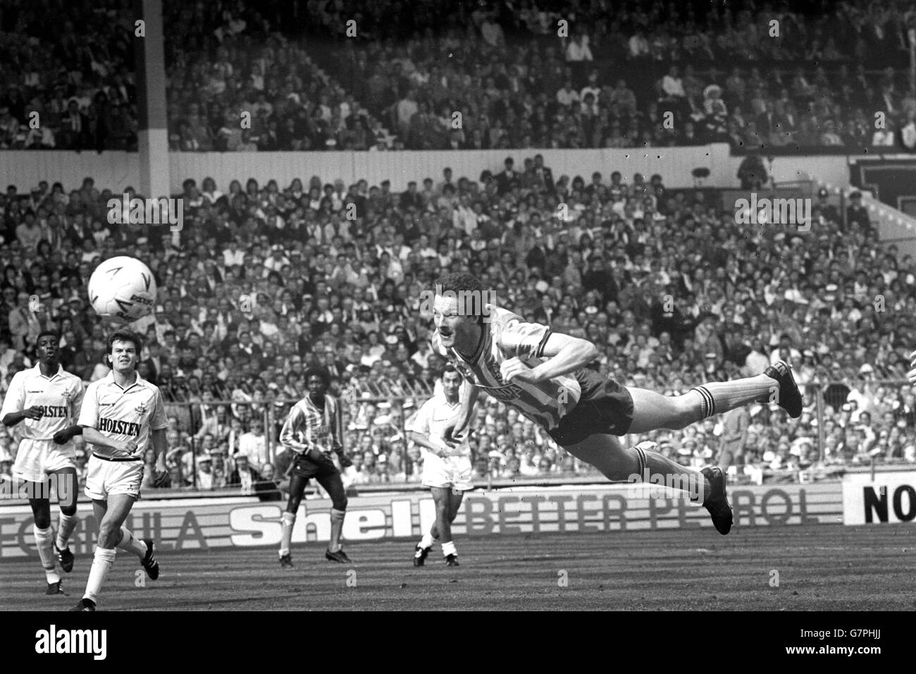 A spectacular diving header from Coventry City striker Keith Houchen ...
