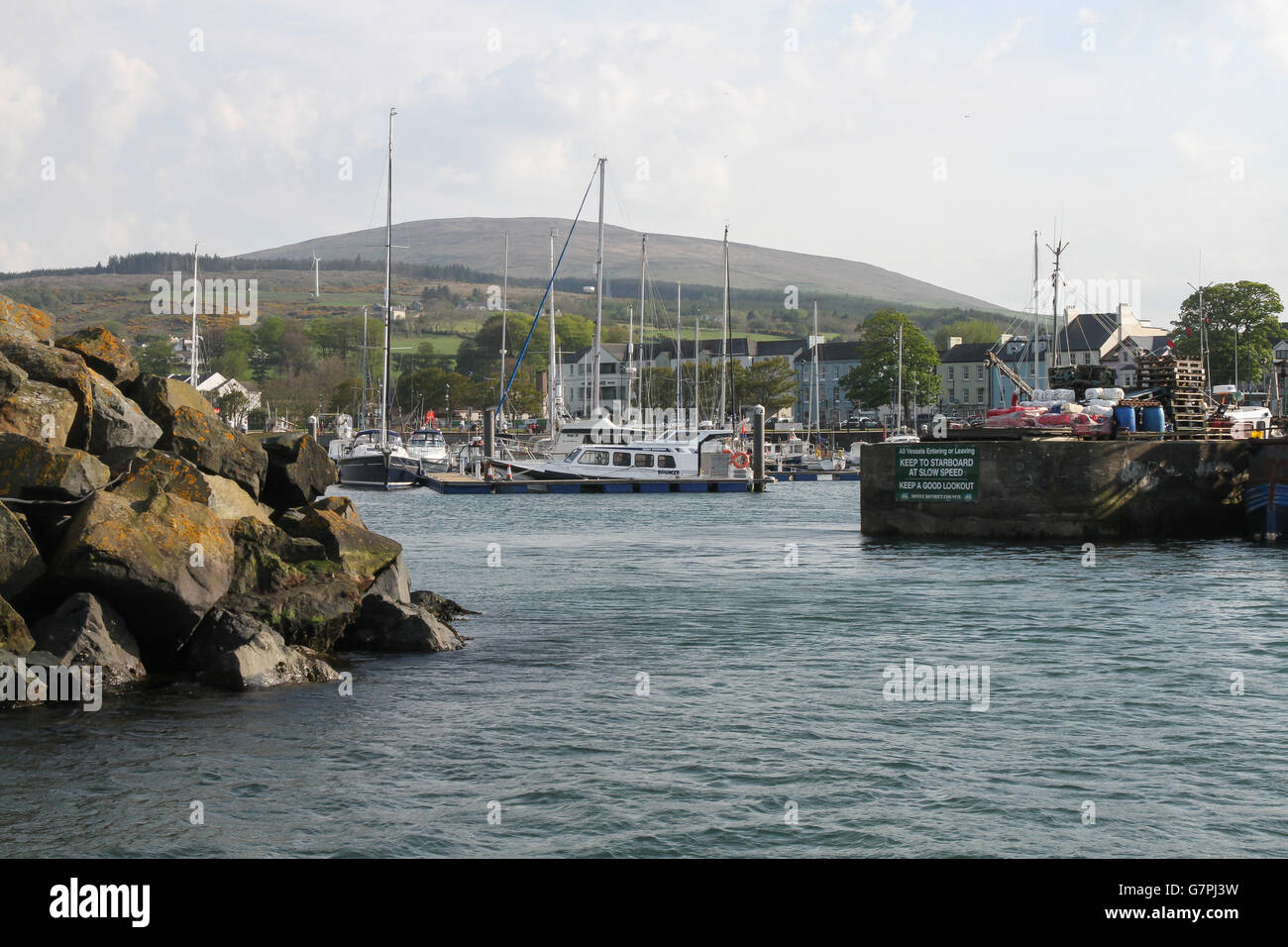 Ballycastle Harbour and marina, County Antrim, Northern Ireland Stock ...