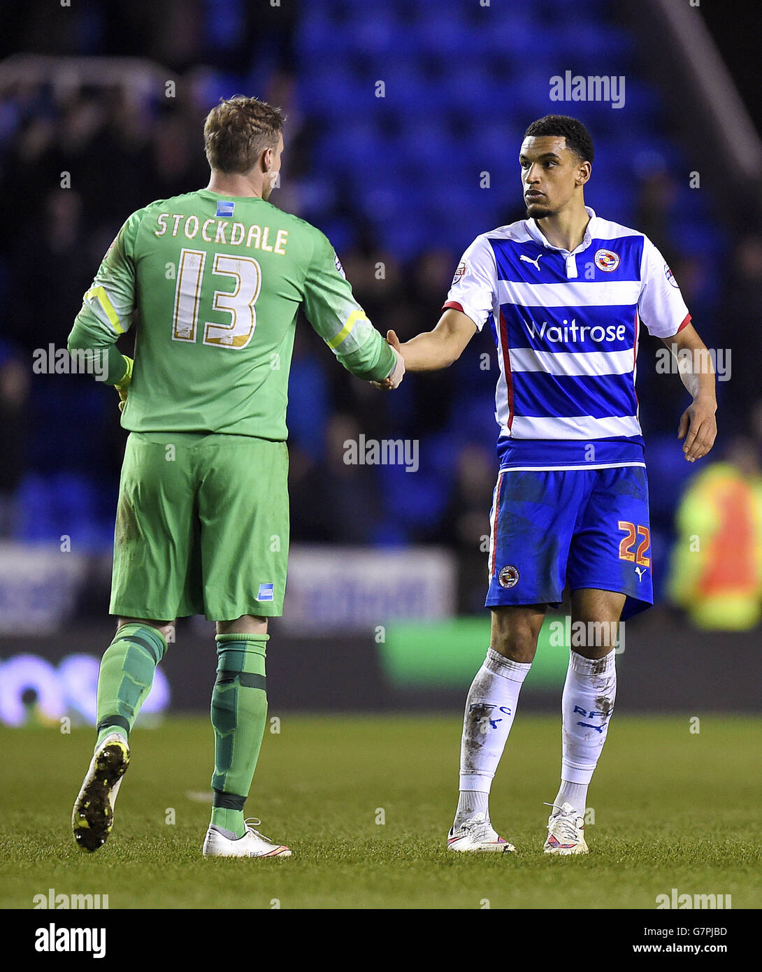 Brighton and Hove Albion goalkeeper David Stockdale (left) and Reading ...