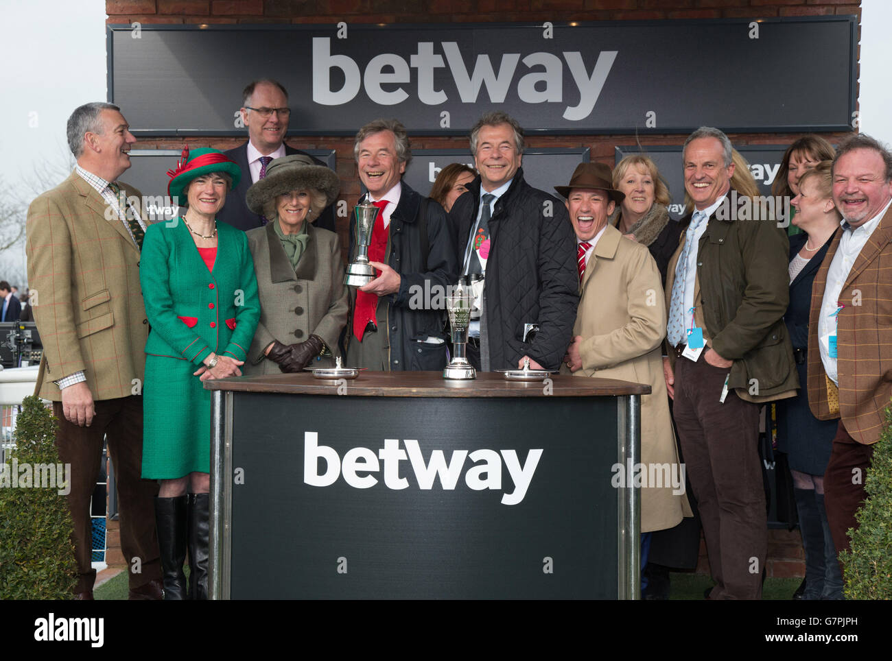 The Duchess of Cornwall makes a presentation to the owners, including ...