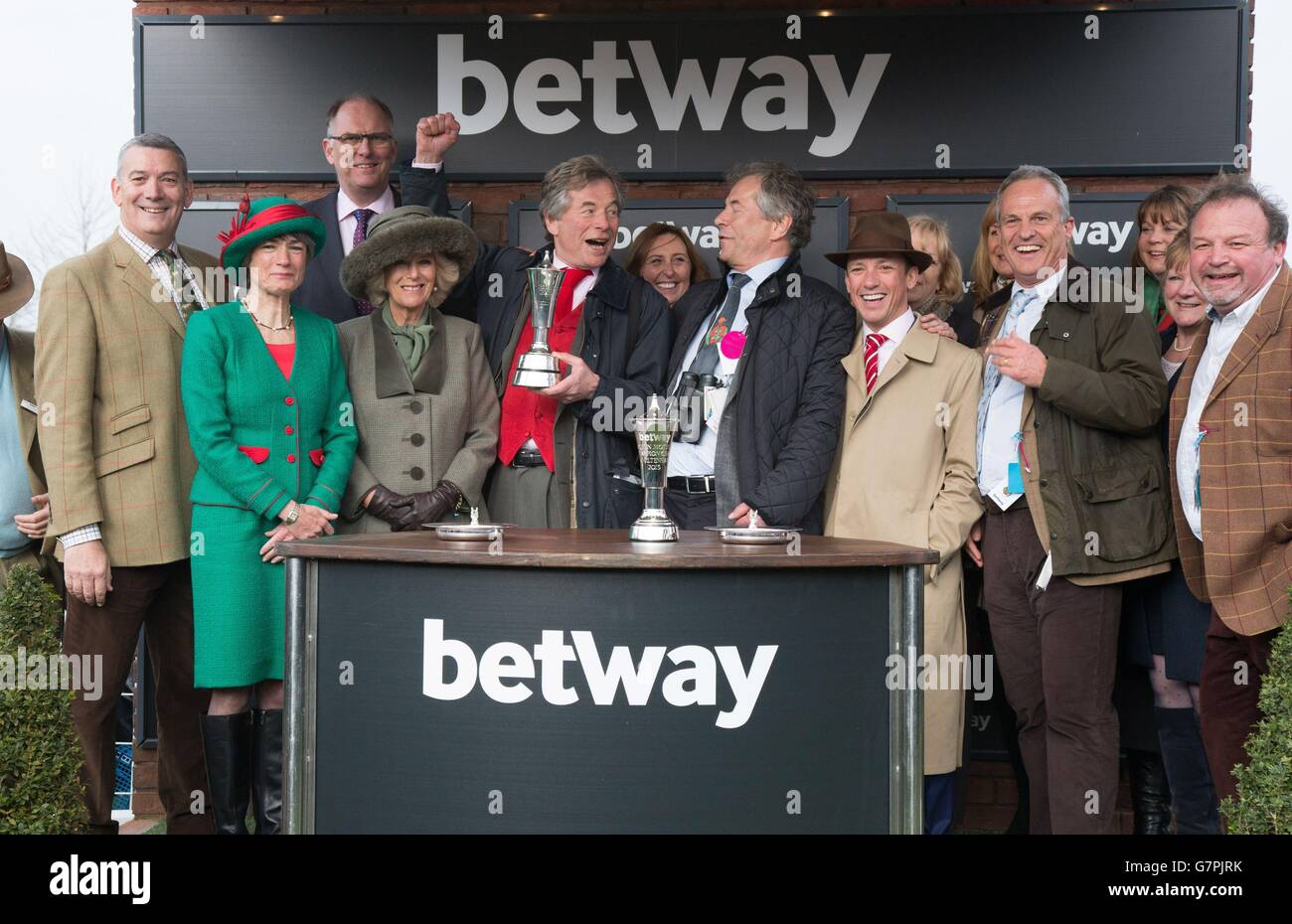 The Duchess of Cornwall makes a presentation to the owners, including ...