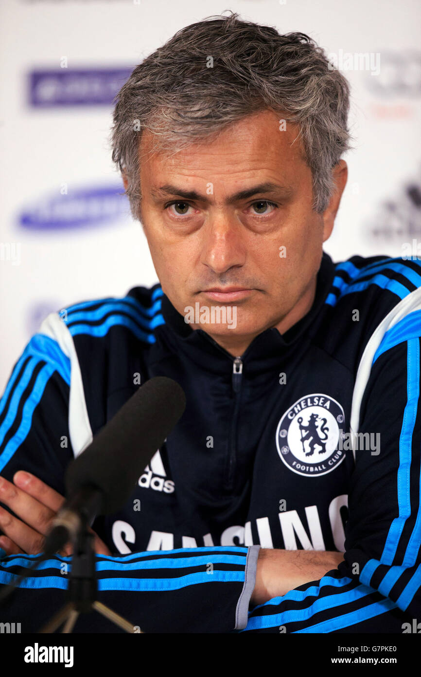 Chelsea manager Jose Mourinho during a press conference at Cobham ...