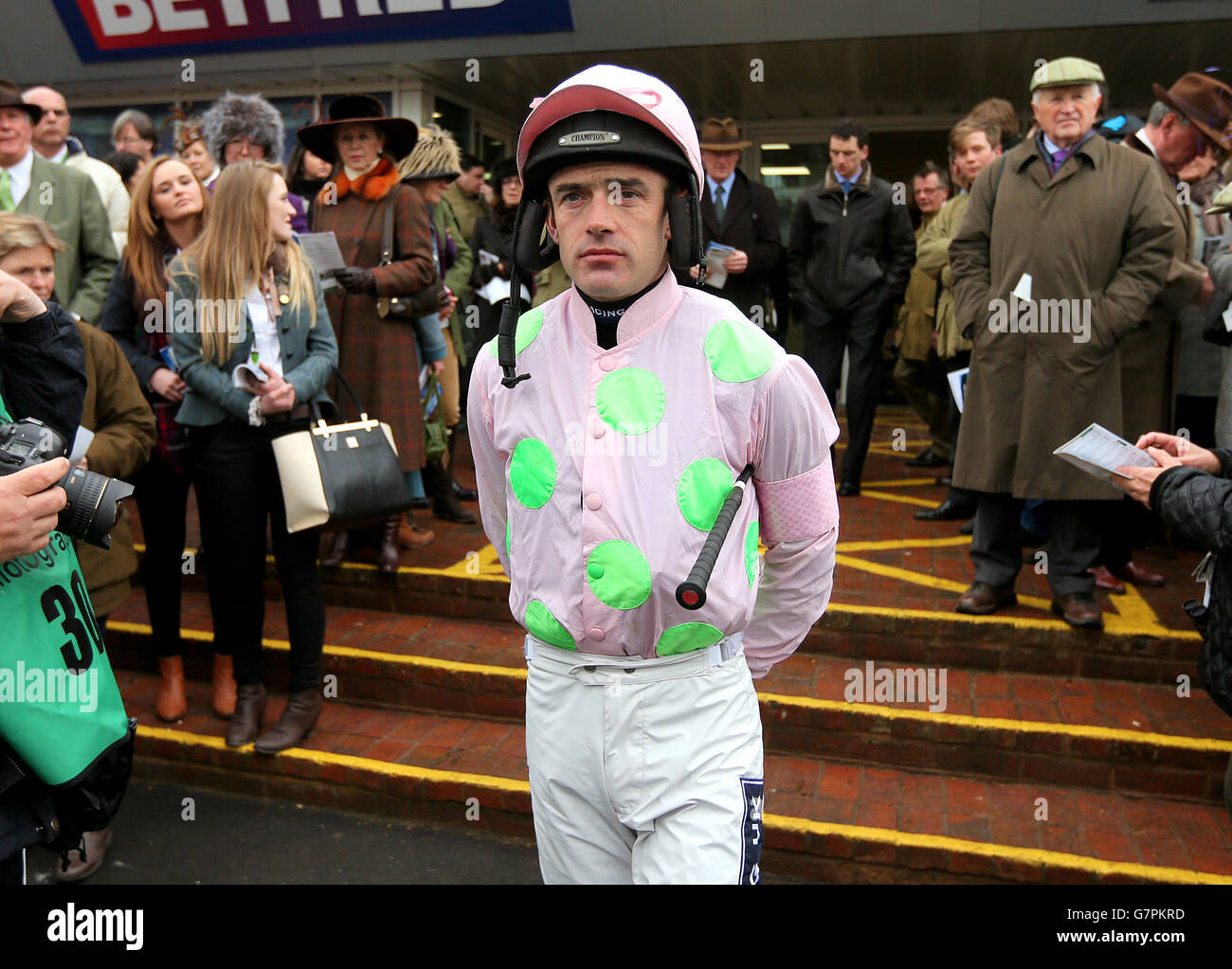 Ruby Walsh, jockey of Dicosimo prior to the JCB Triumph Hurdle on Gold ...