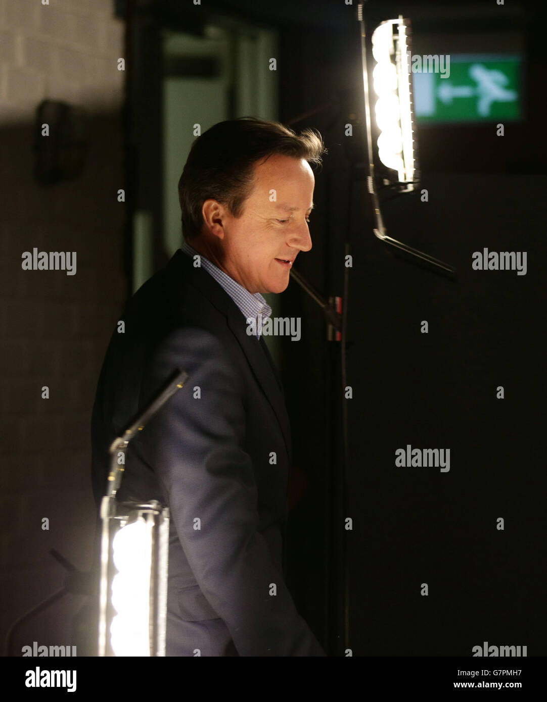 Prime Minister David Cameron during an interview with Jim Waterson ...