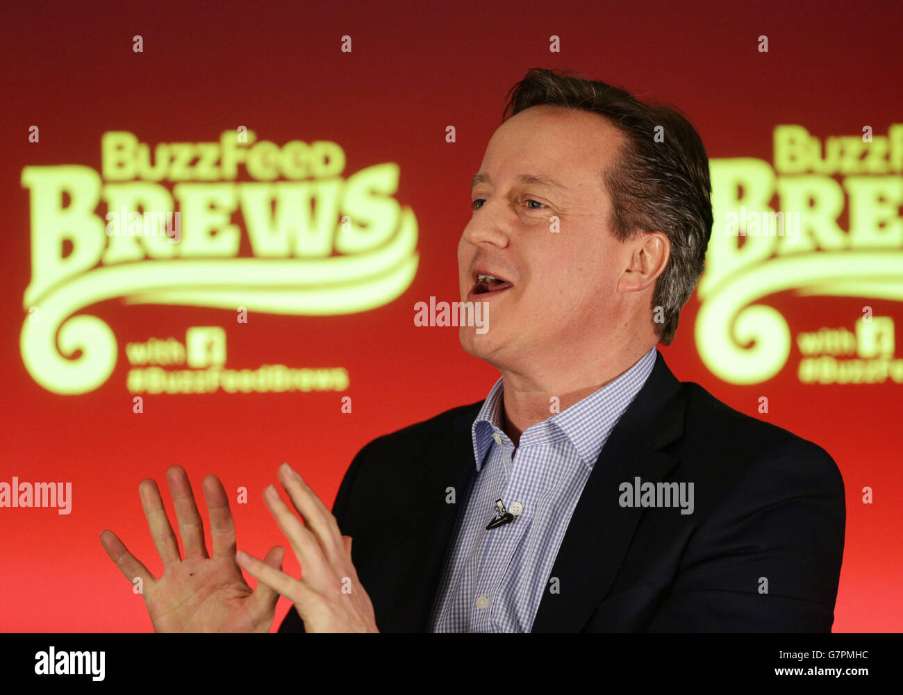 Prime Minister David Cameron during an interview with Jim Waterson ...