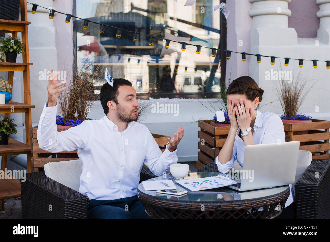 Man angry colleague lunch break hi-res stock photography and images - Alamy
