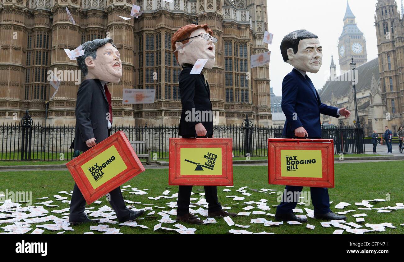 Anti-tax dodging protest Stock Photo - Alamy