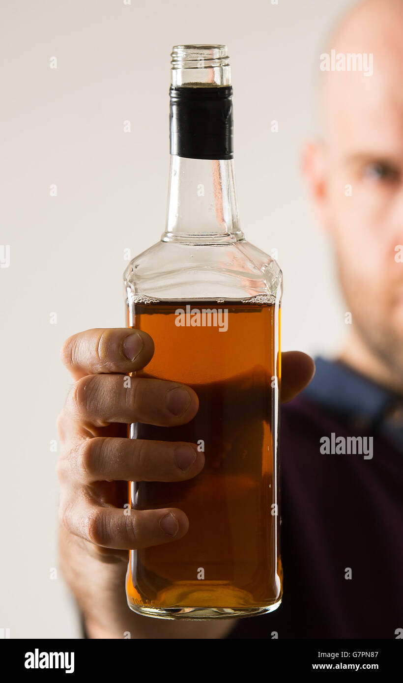 Picture posed by model man drinking alcohol hi-res stock photography ...