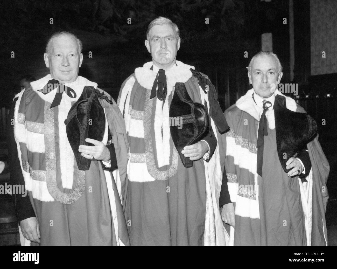 Lord Taylor (c) pictured with his sponsors, Lord Ogmore (l) and Lord ...