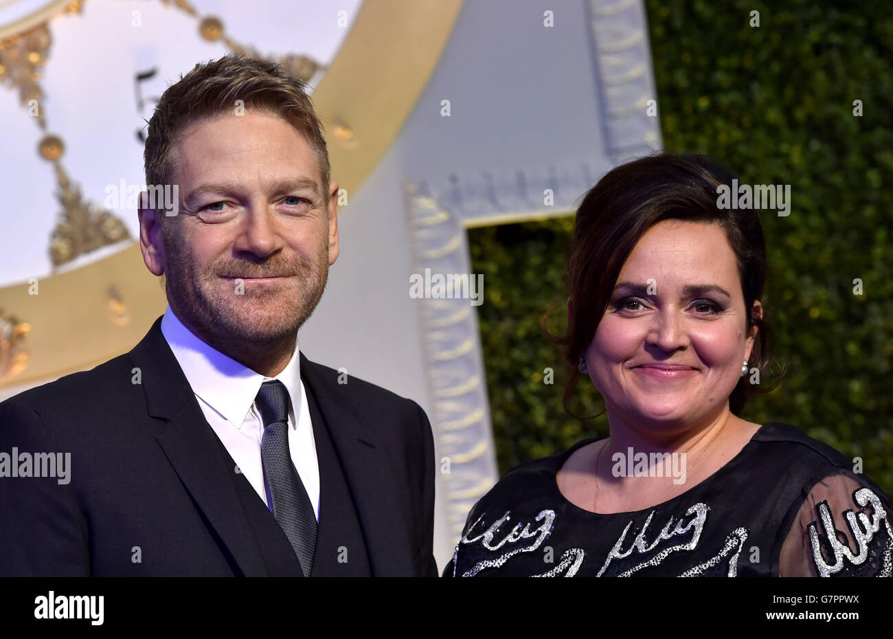 Kenneth Branagh and Lindsay Brunnock attending the UK premiere of ...