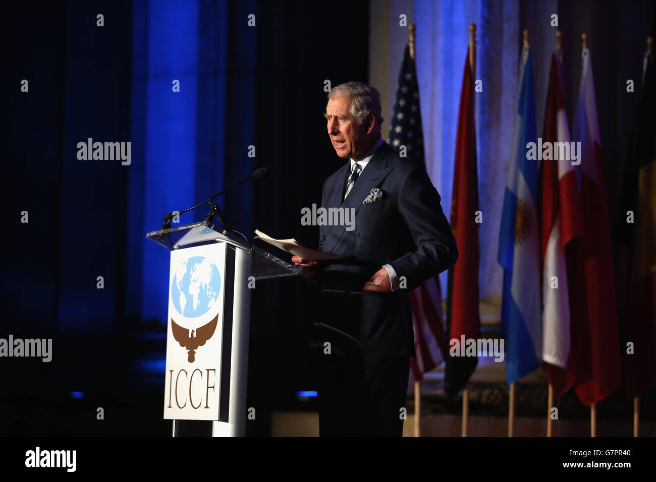 The Prince of Wales gives a speech at an Exceptional Leadership in ...
