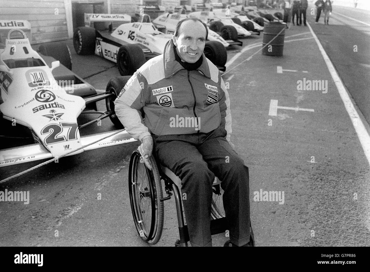 Frank williams founder williams formula Black and White Stock Photos ...