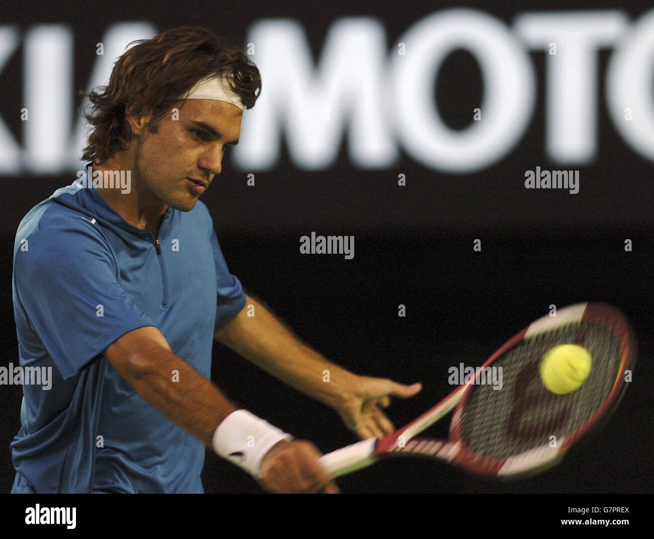 Switzerland's Roger Federer in action during his match against USA's ...