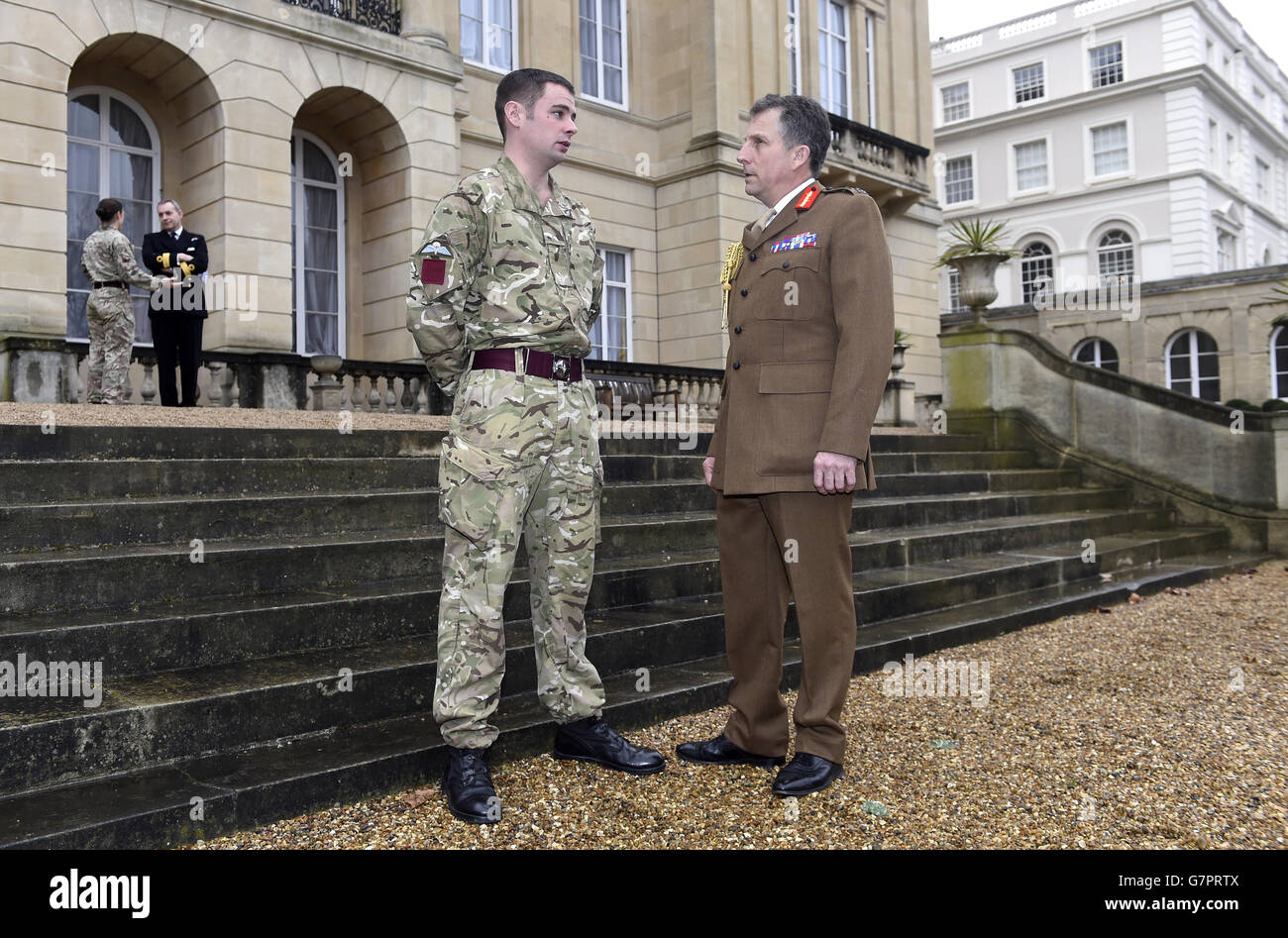 Lance Corporal Joshua Mark Leakey of the Parachute Regiment with Chief ...