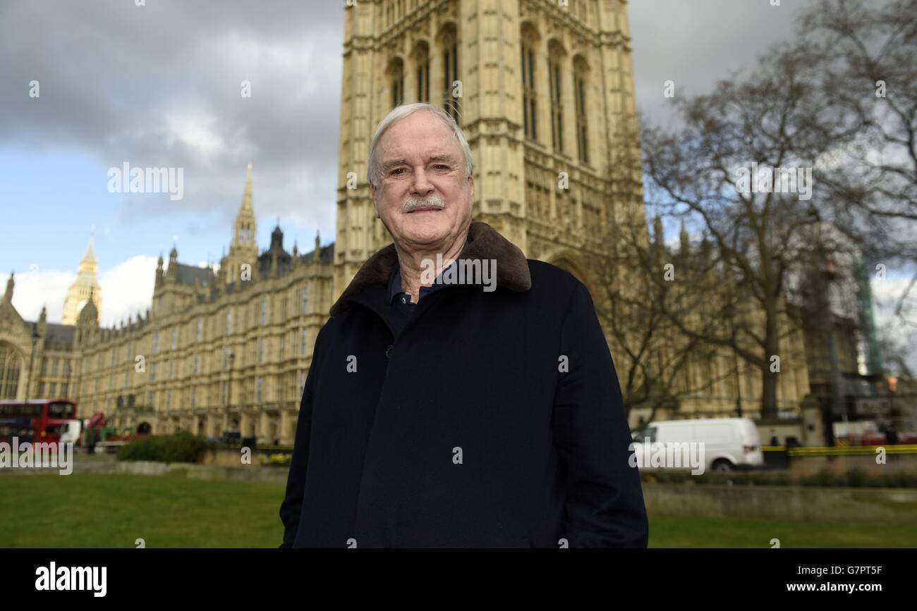 Actor and comedian John Cleese poses for a photograph on College Green ...