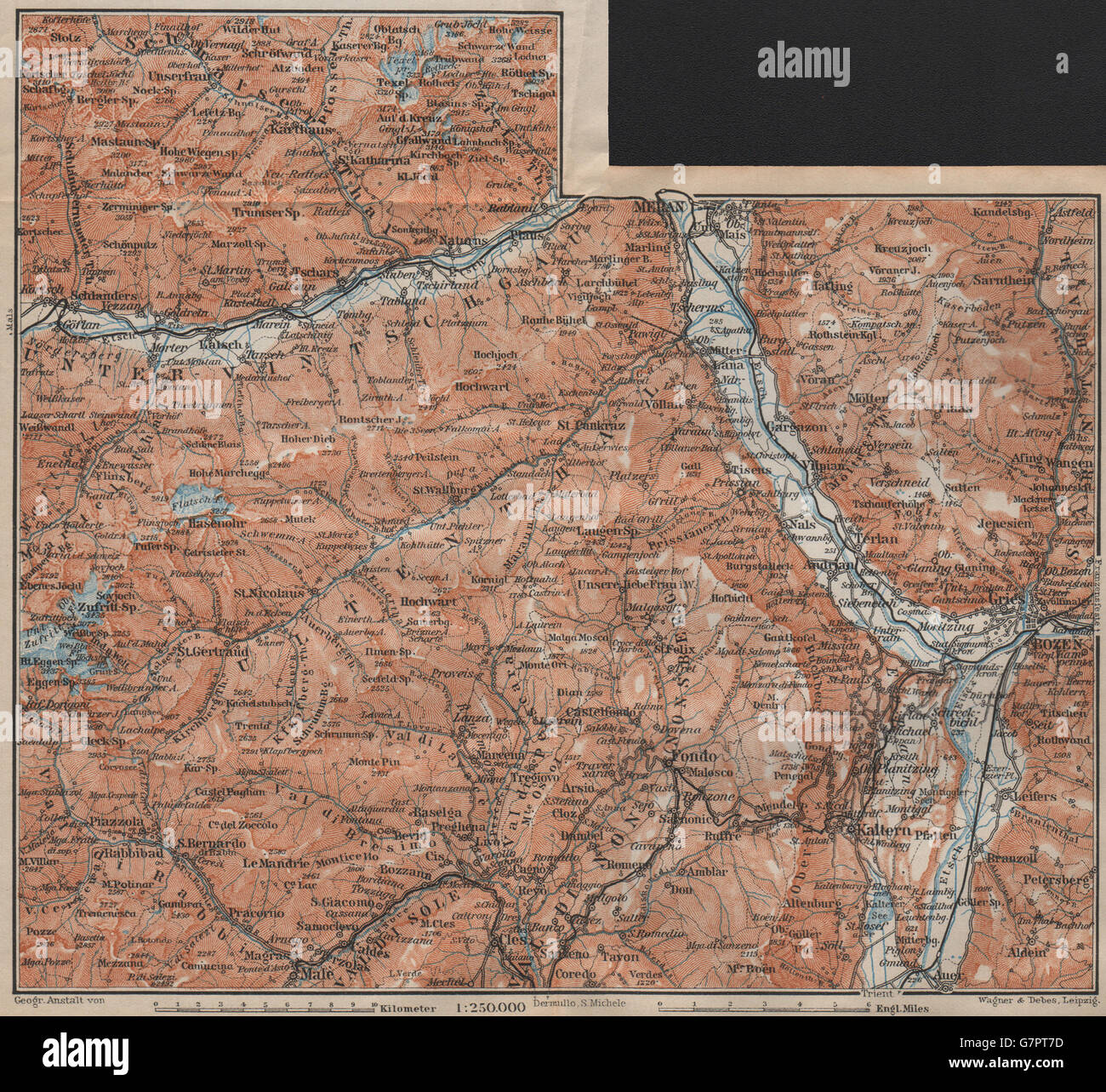 VINTSCHGAU ADIGE/ETSCH Ultental valleys. Bozen/Bolzano Merano Südtirol ...