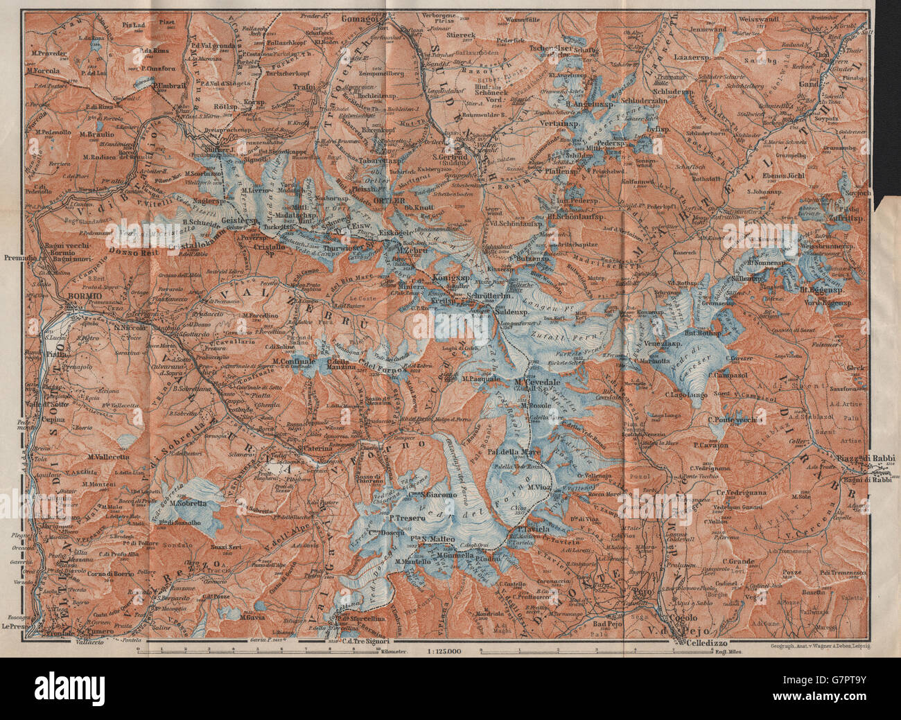 Vintage austria alps map hi-res stock photography and images - Alamy