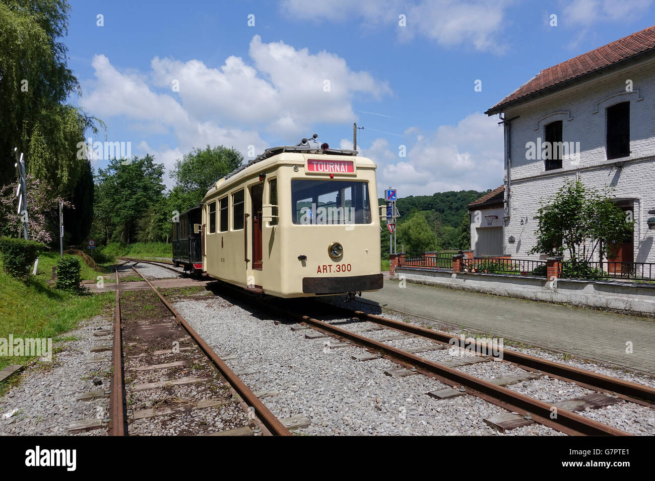 ASVi Tramway Museum Railcar ART 300 and Trailer A2060 at Haut Marteau ...