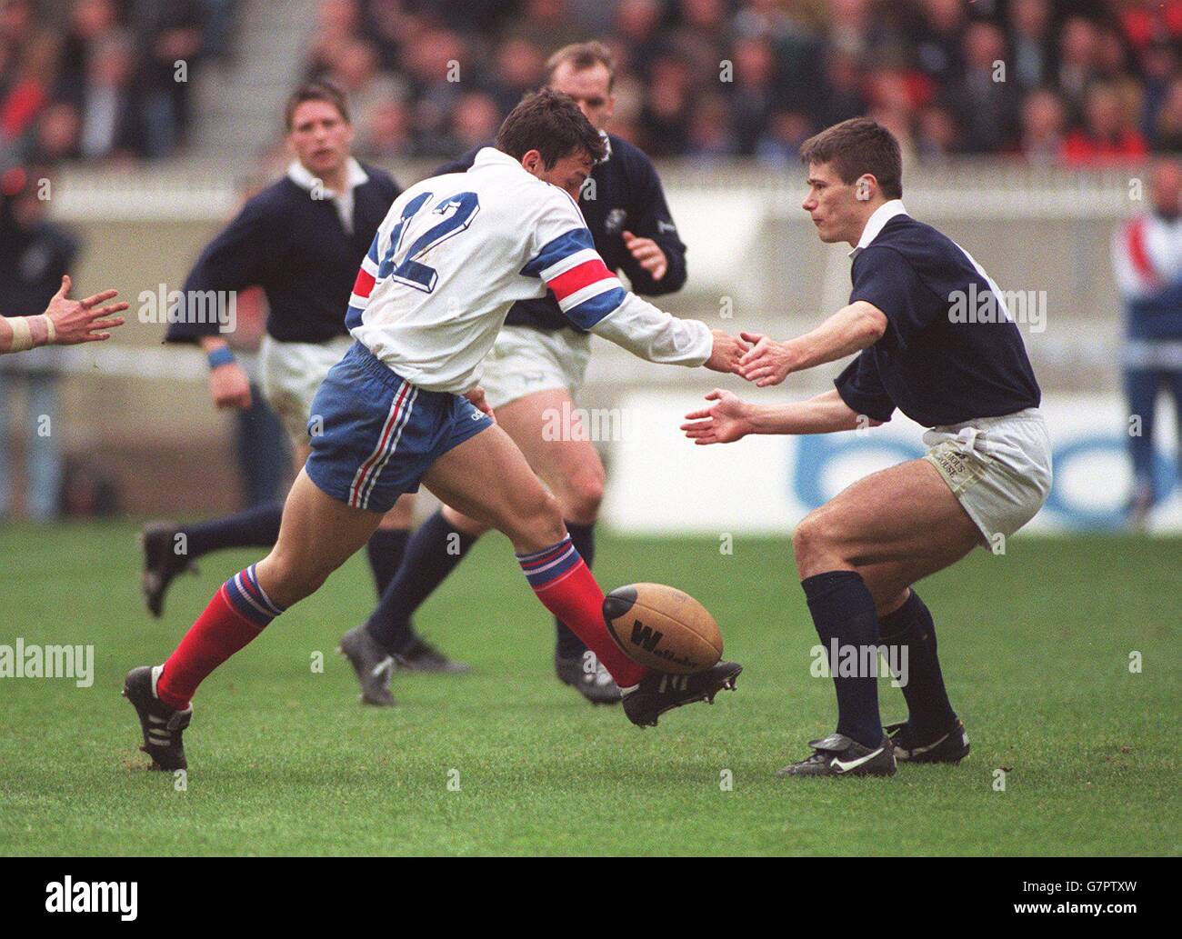 Five Nations Championship ... Rugby Union ... France v Scotland Stock ...