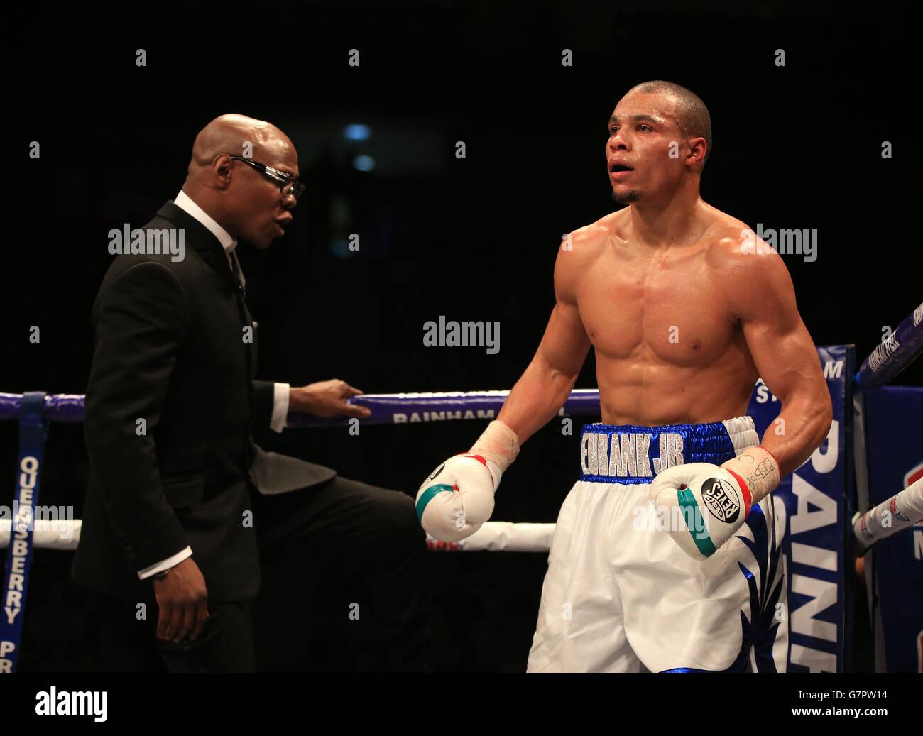 Chris Eubank Jnr (right) with his father Chirs Eubank Snr during his ...