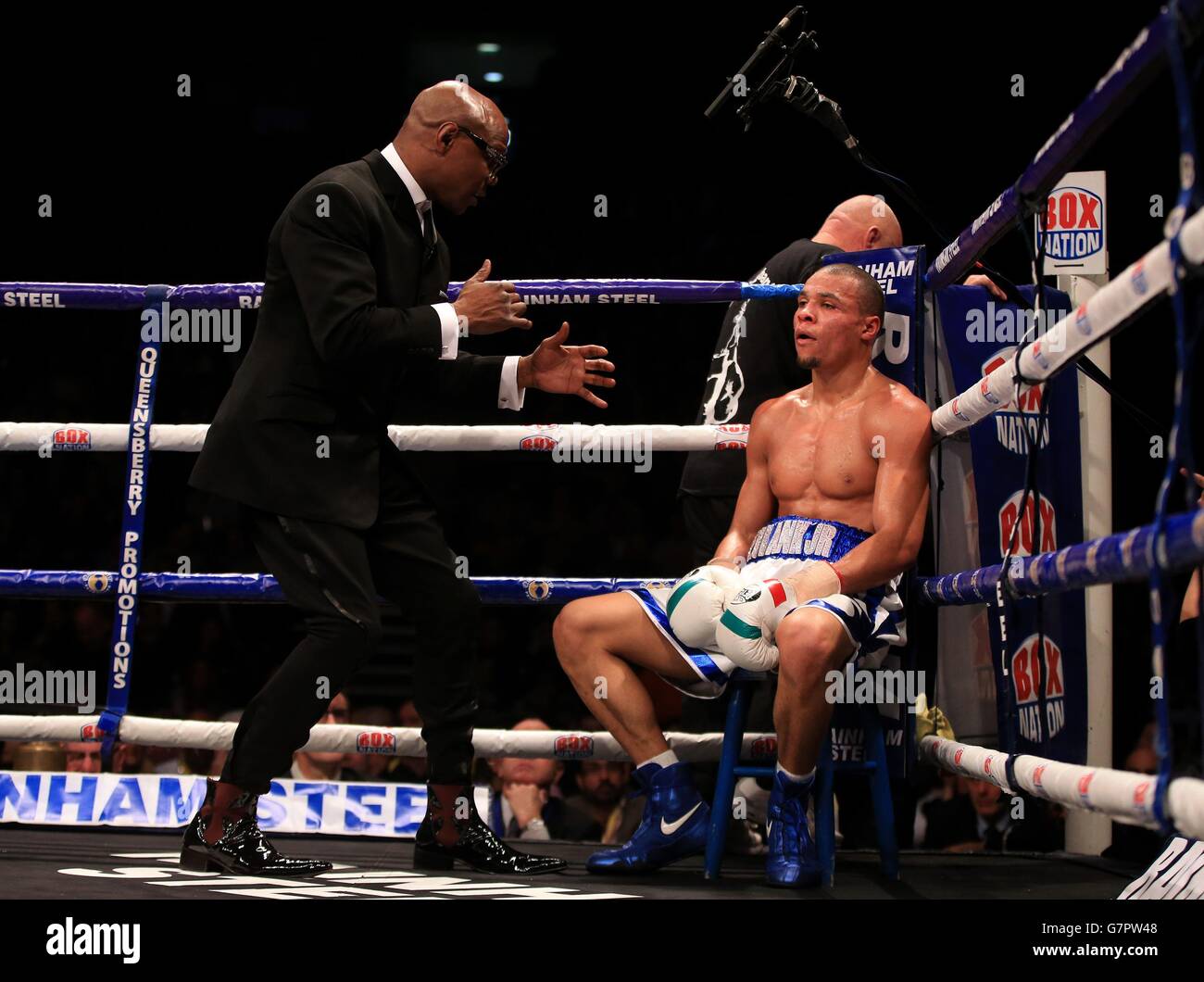Chris eubank snr to son chris eubank jnr o2 arena hi-res stock ...