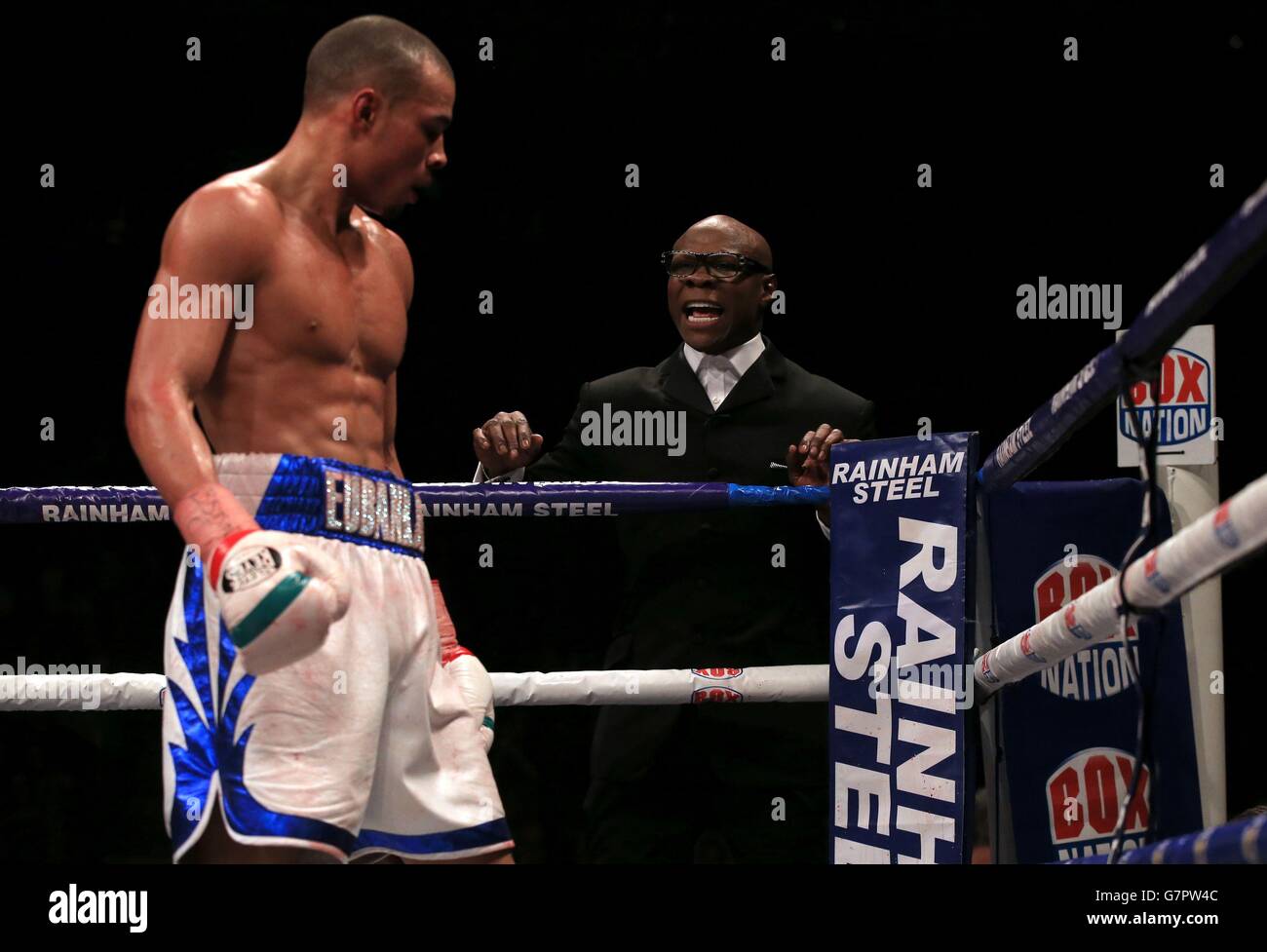 Boxing - The O2 Arena. Chris Eubank Snr speaks to his son Chris Eubank ...