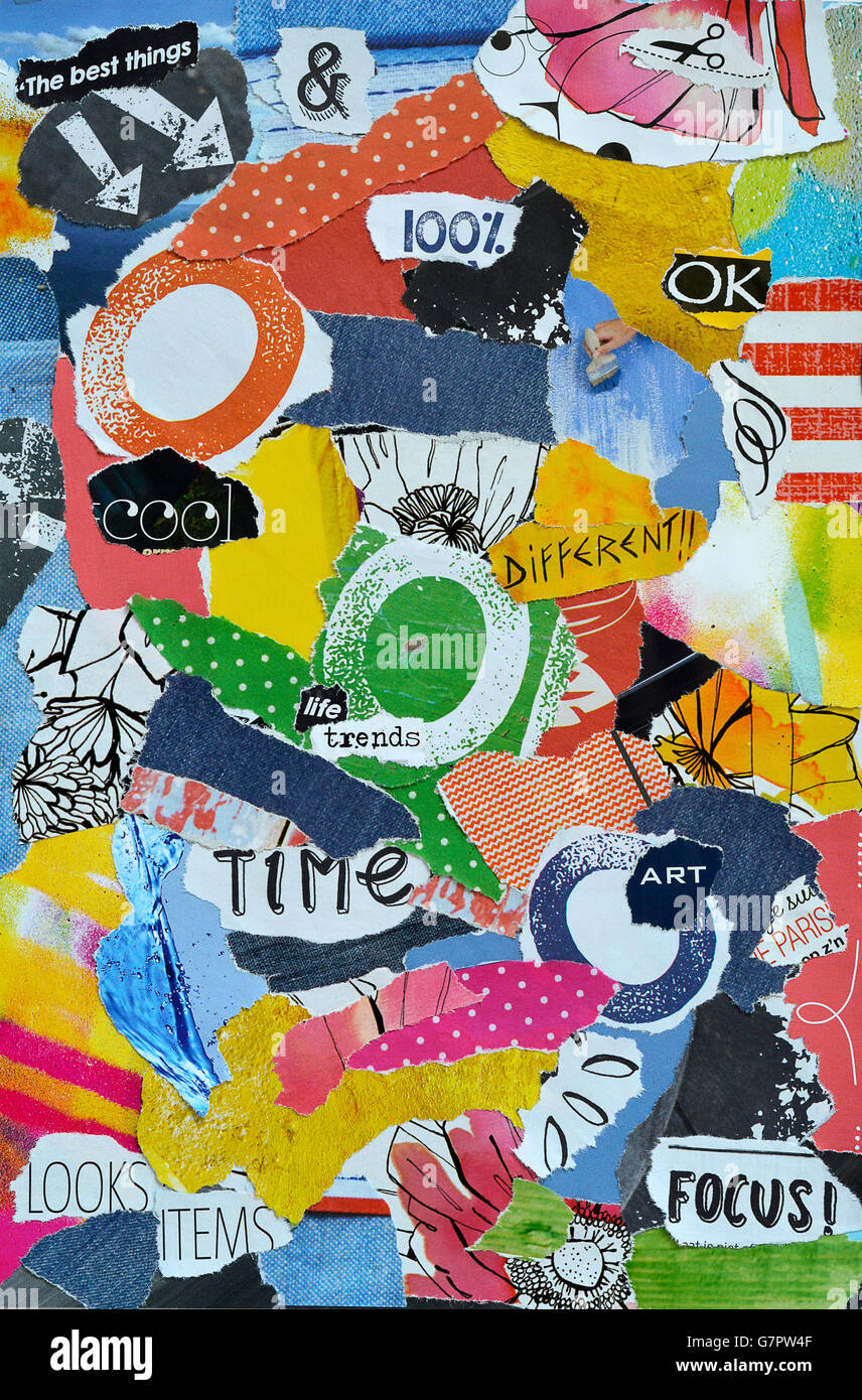 Creative Atmosphere art mood board collage sheet in colorful nature ...