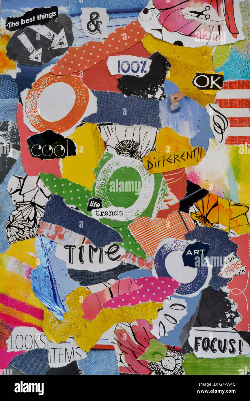 Creative Atmosphere art mood board collage sheet in colorful nature ...