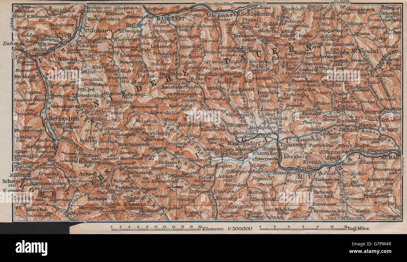 NIEDERE TAUERN & LUNGAU. Bad Gastein Wagrain Obertauern Schladming ...