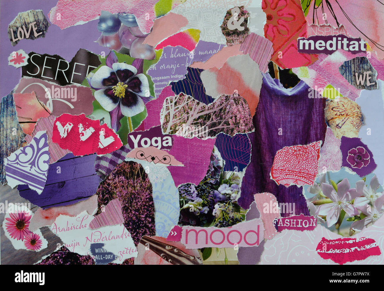 Creative Atmosphere art mood board collage sheet in colorful nature ...