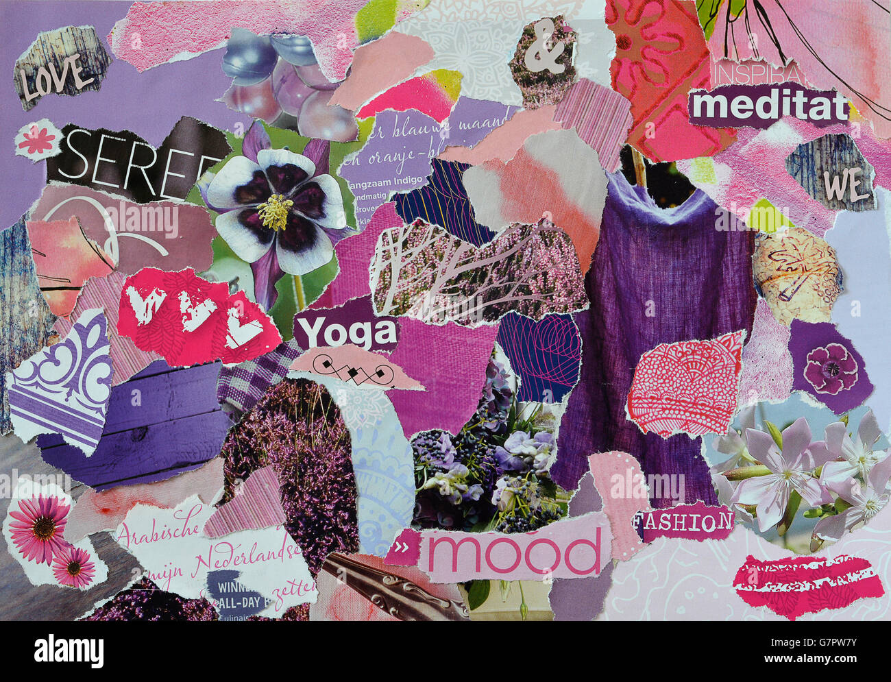 Creative Atmosphere art mood board collage sheet in colorful nature ...