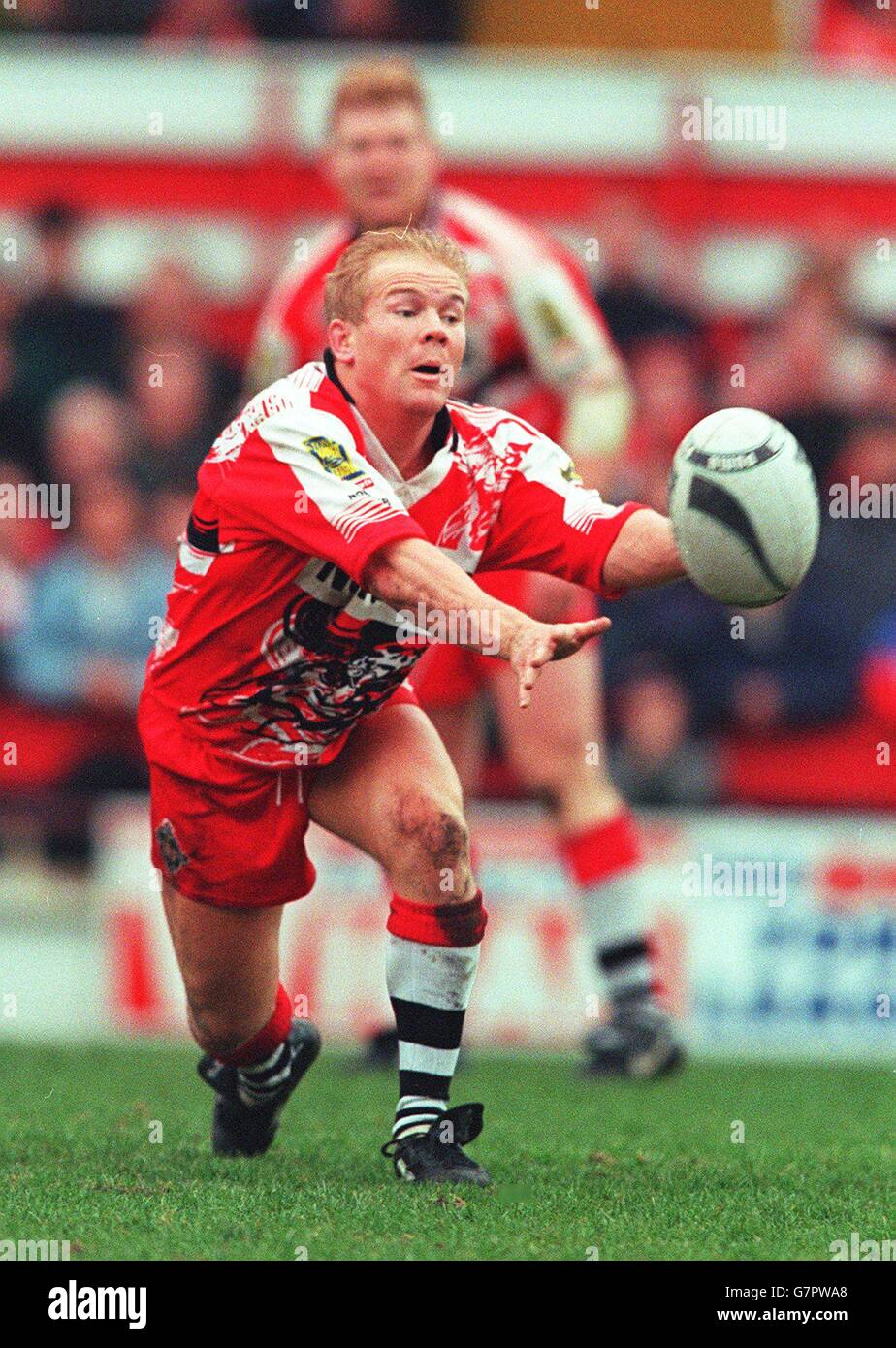 Rugby League - Wigan Warriors v Halifax Blue Sox. Craig Murdock, Wigan ...