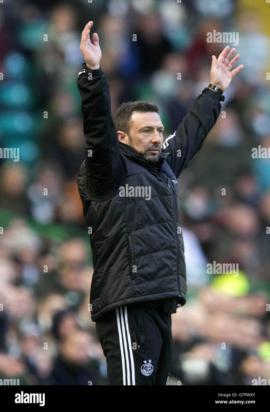 Aberdeen manager Derek McInnes during the Scottish Premiership match at ...