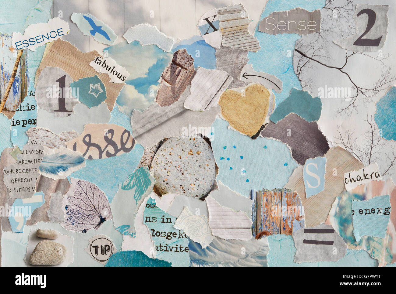 Creative Atmosphere art mood board collage sheet in colorful nature ...