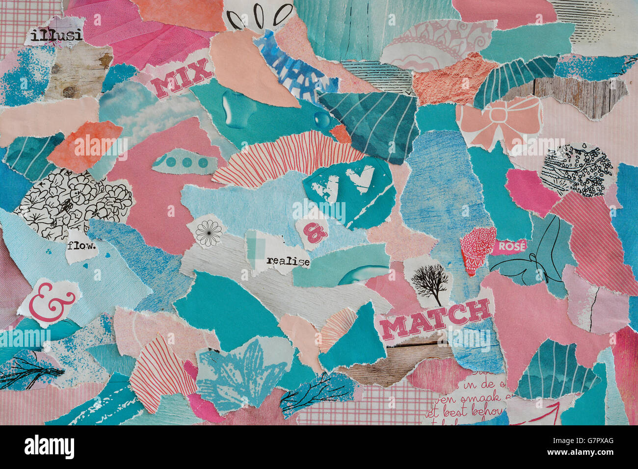 Paper collage pieces hi-res stock photography and images - Alamy